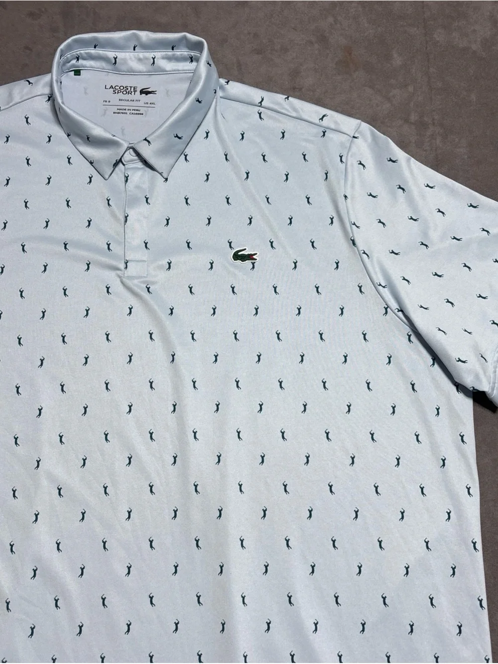 Lacoste | Shirts | Lacoste Mens White Polo With Navy Crocodile Motif ...